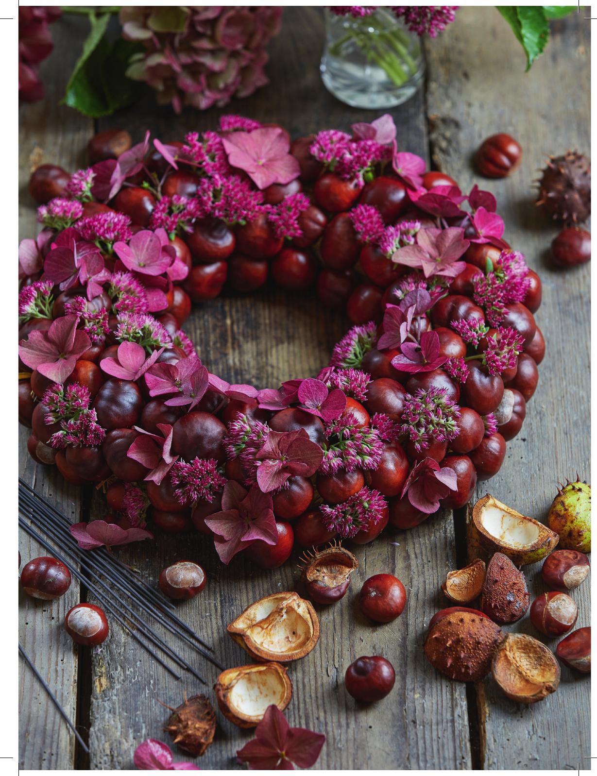 DIY: Overdådig kastanjekrans med hortensia og sankthansurt | ISABELLAS